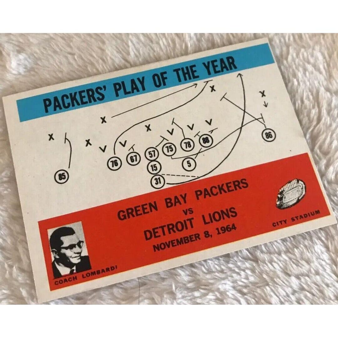 1965 Philadelphia Football Packers Play of the Year 84 Green Bay NFL - Etsy