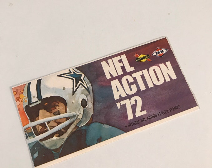 1972 Sunoco NFL Stamps Sheet With O. J. Simpson and More, Vintage ...