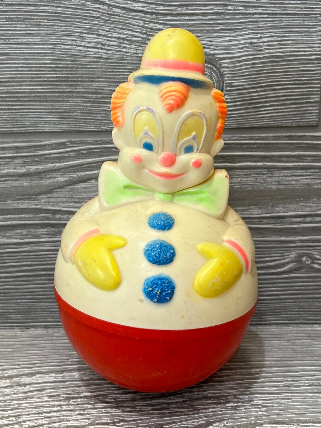 Vintage Creepy Clown Roly Poly Retro Baby and Toddler Toy - Etsy