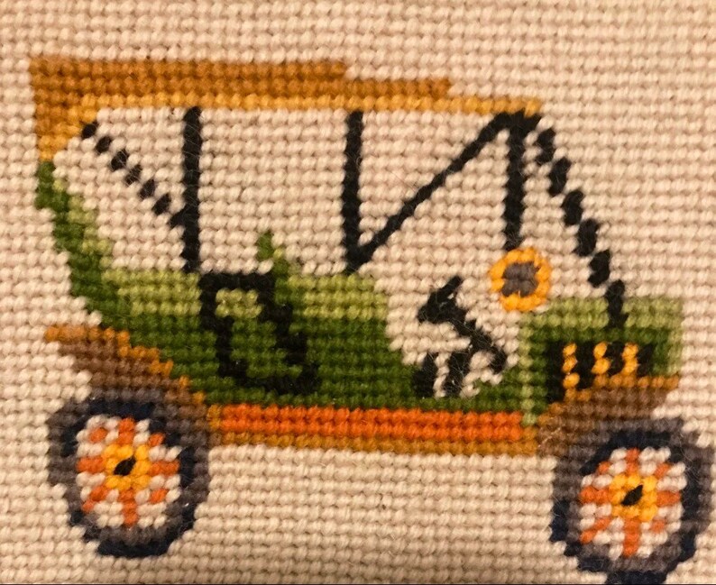 Vintage Ford Car Framed Automobile Cross Stitch Midcentury - Etsy