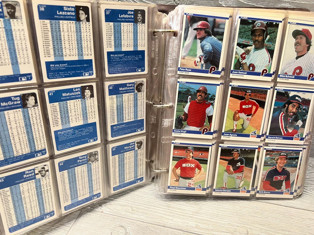 1984 Fleer Baseball Complete Set in Album and Pages; Mattingly RC ...