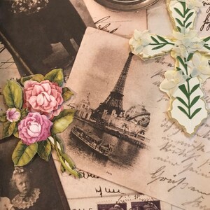 Vintage Look Framed Handmade Collage Wall Decor Art OOAK Retro Greeting ...