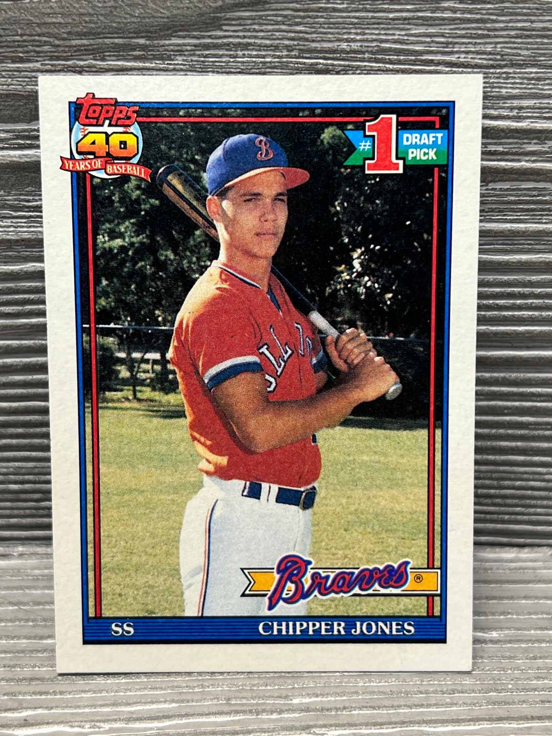 1991 Topps Baseball Chipper Jones RC #333 BRAVES - Etsy