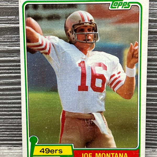 Joe Montana Football Card - Etsy