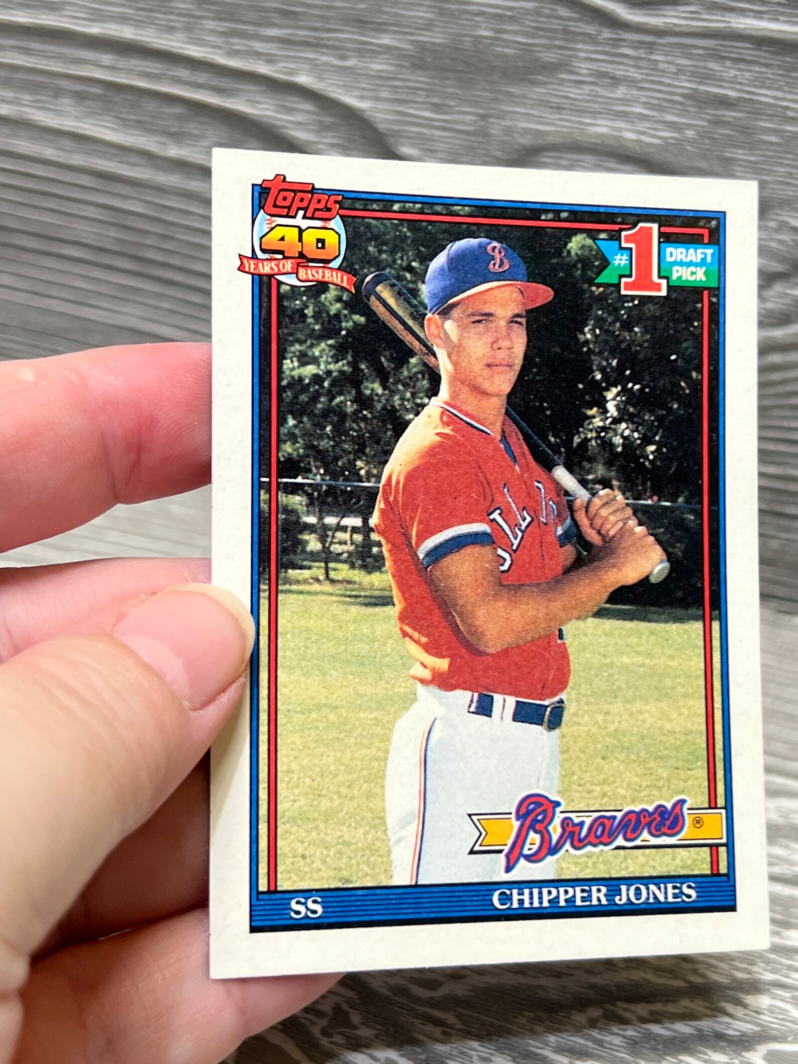 1991 Topps Baseball Chipper Jones RC #333 BRAVES - Etsy
