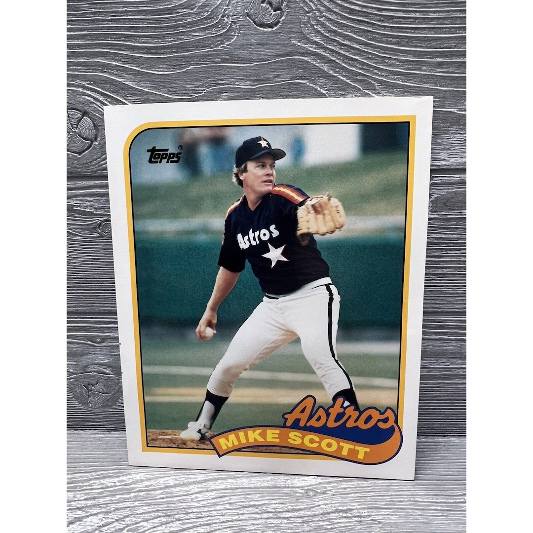 Mike Scott 1989 Topps MLB Baseball Pocket Folder Houston Astros Unused ...