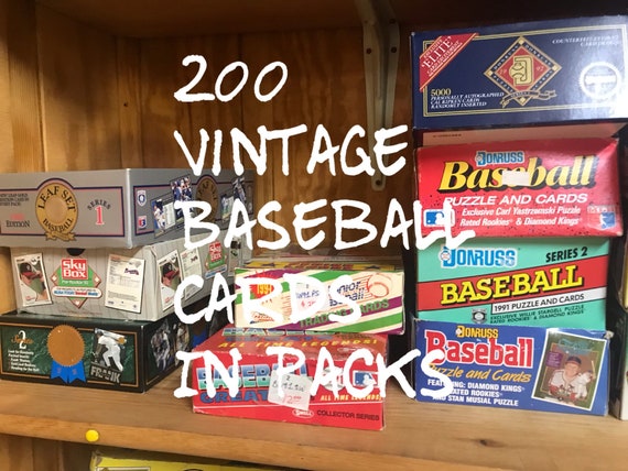 Over 200 Vintage Baseball Cards In Unopened Wax Packs - Etsy