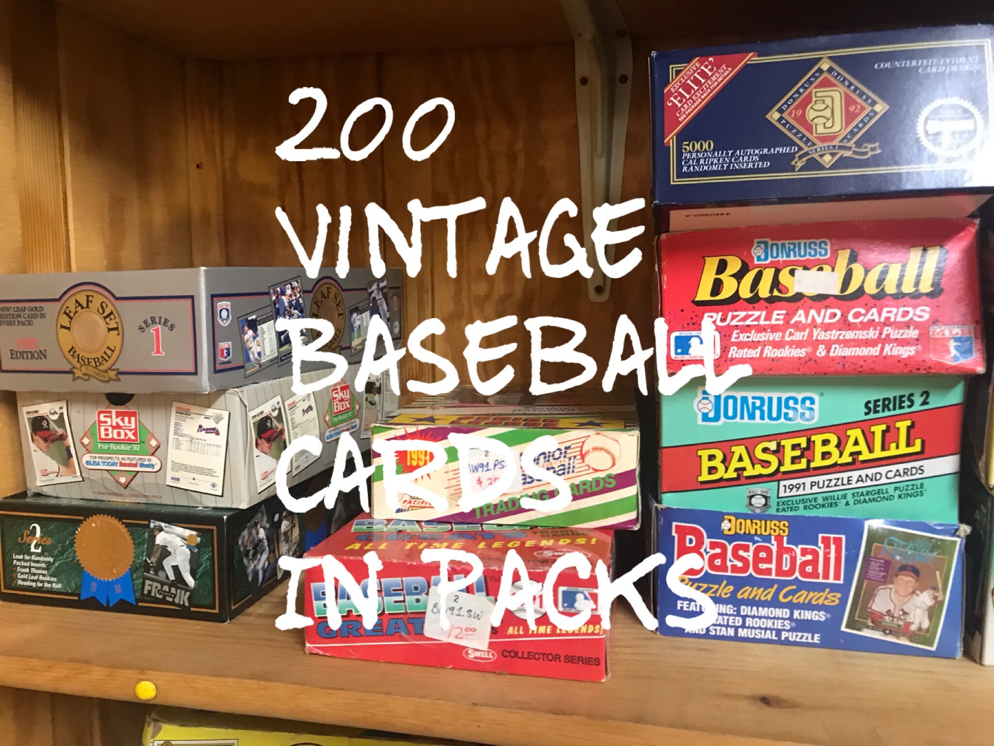 Over 200 Vintage Baseball Cards In Unopened Wax Packs - Etsy