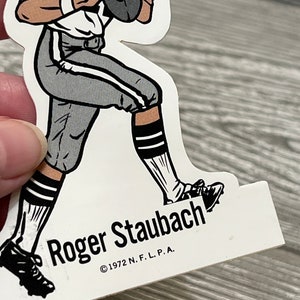 1972 NFLPA Vinyl Sticker Roger Staubach, Dallas Cowboys, NFL, Football ...