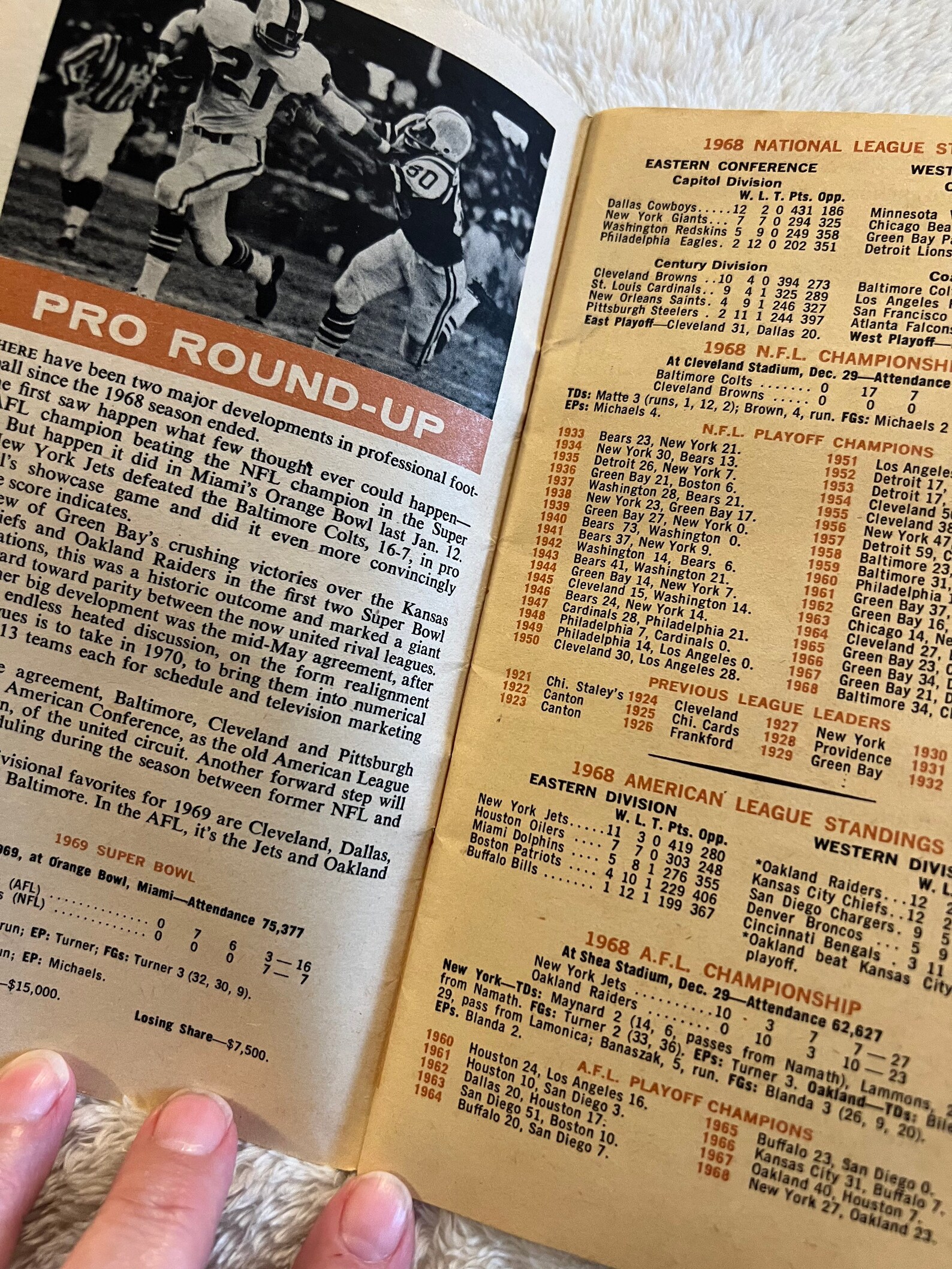 1969 Football Handbook: Vintage NFL, AFL, NCAA Ephemera - Etsy