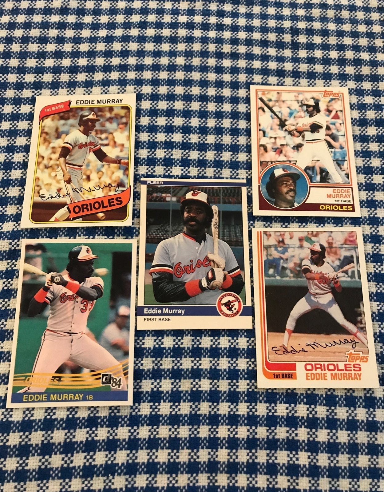 Five Vintage Eddie Murray Baseball Cards Vintage MLB | Etsy