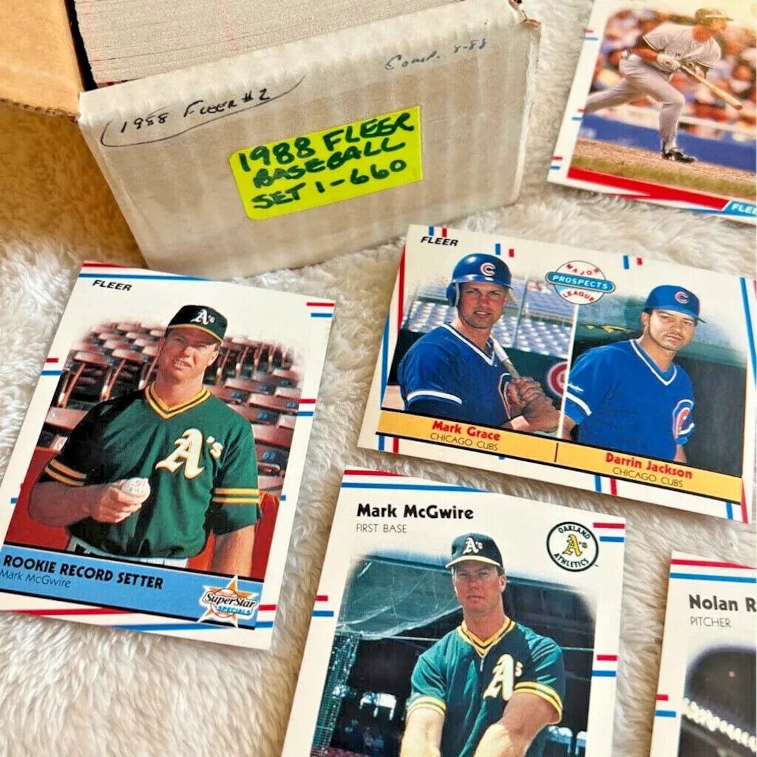 1988 Fleer Baseball Complete Set 1-660, Martinez, Glavine, Grace ...