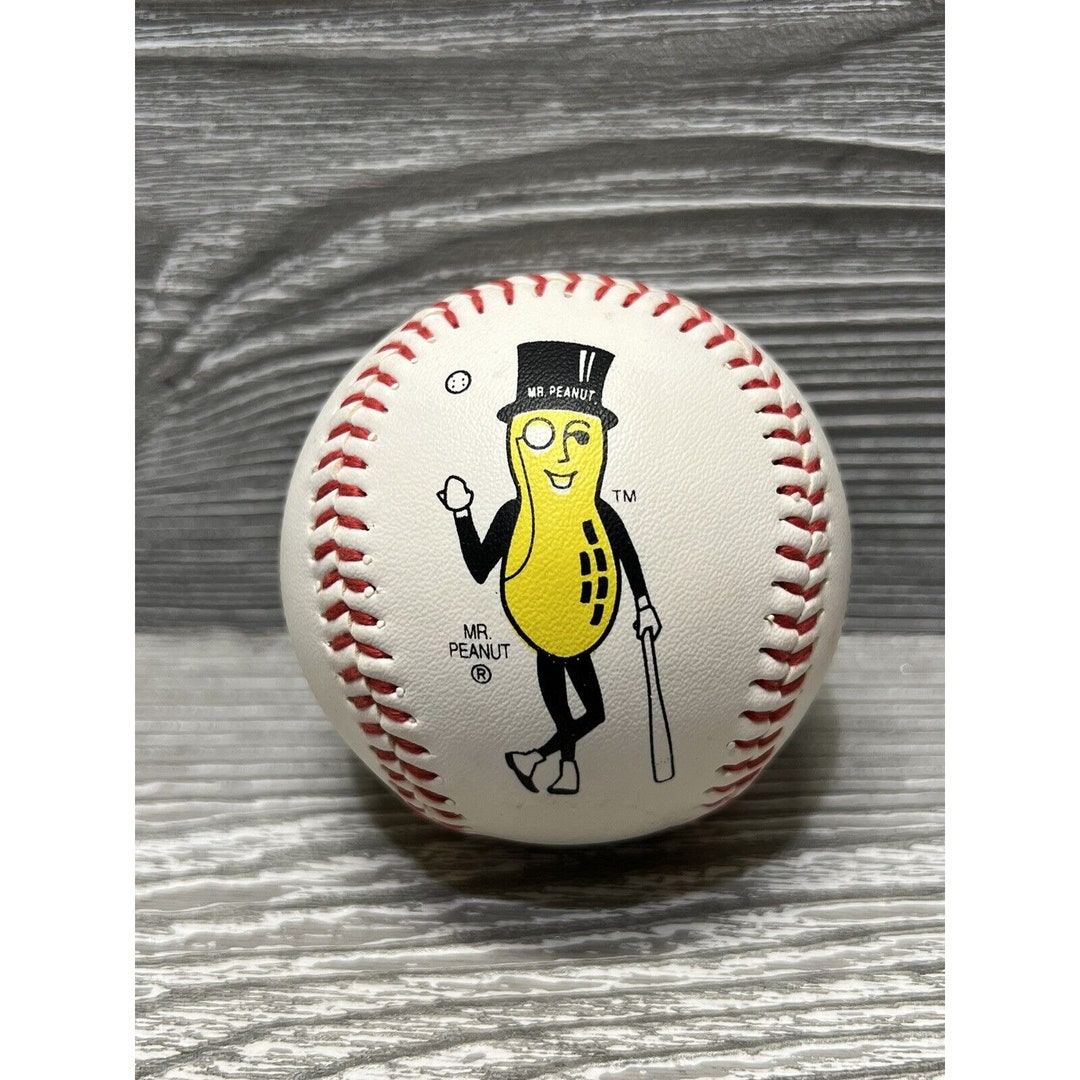 Vintage Planters Mr. Peanut Character Logo Wilson Baseball Advertising ...