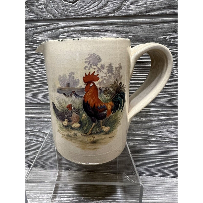 Casey Pottery Marshall Texas Rooster Chicken Pitcher Creamer Hand Made ...