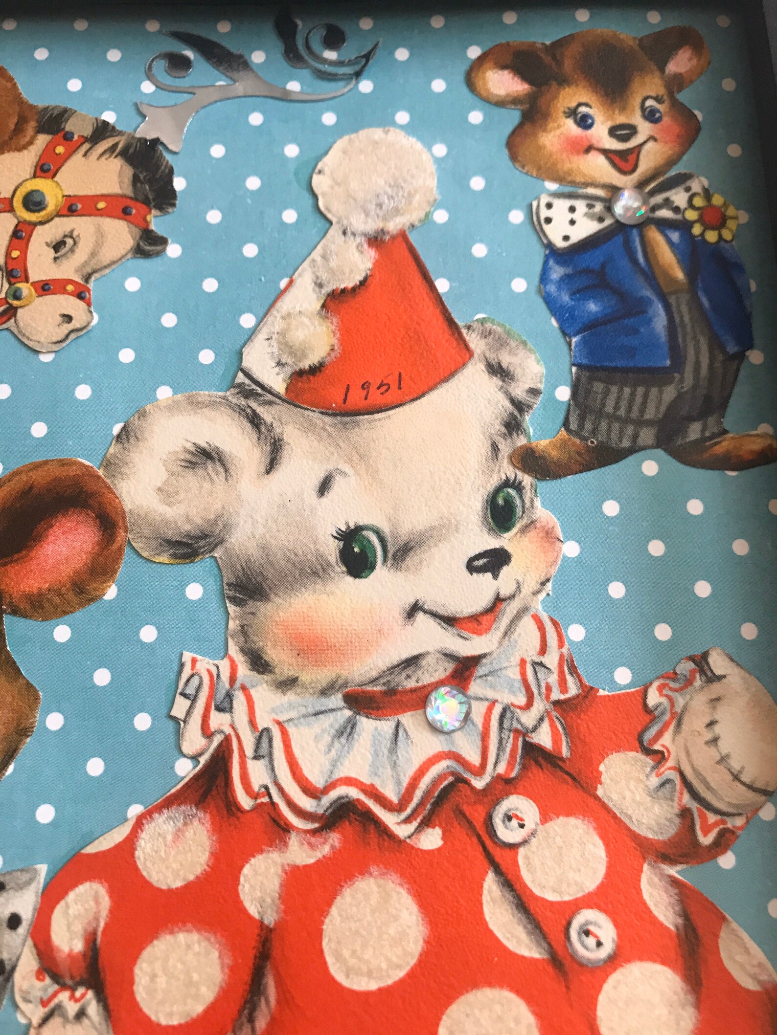 Vintage Teddy Bears Handmade Collage Wall Art Gift for Bear | Etsy