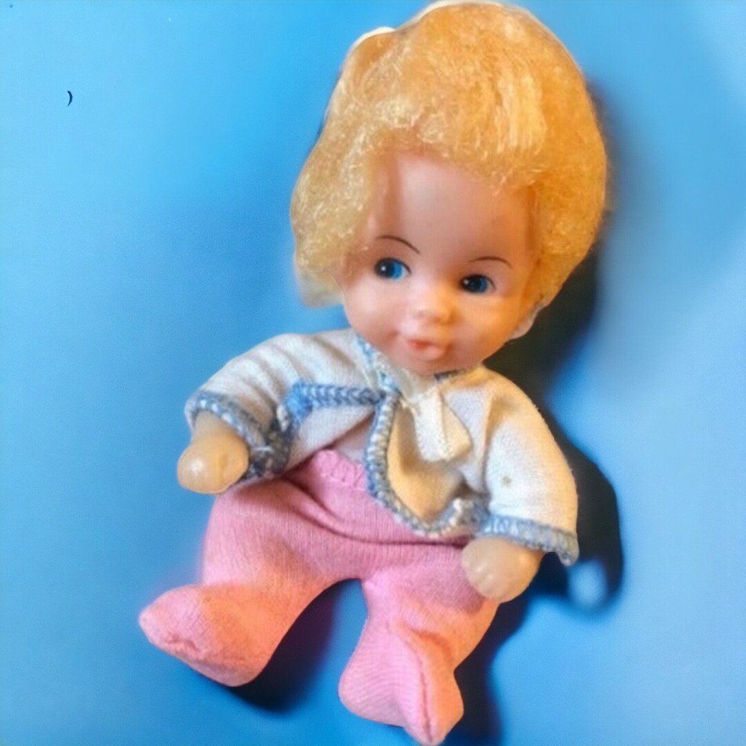 Vintage Plastic Mini Baby Doll, 4 1/4 Inches, Tiny Miniature Doll ...