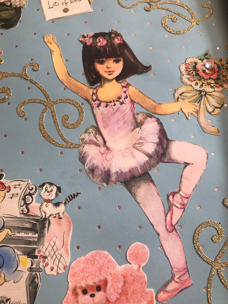 Wall Art Vintage Ballet Original Art Collage Framed Wall - Etsy