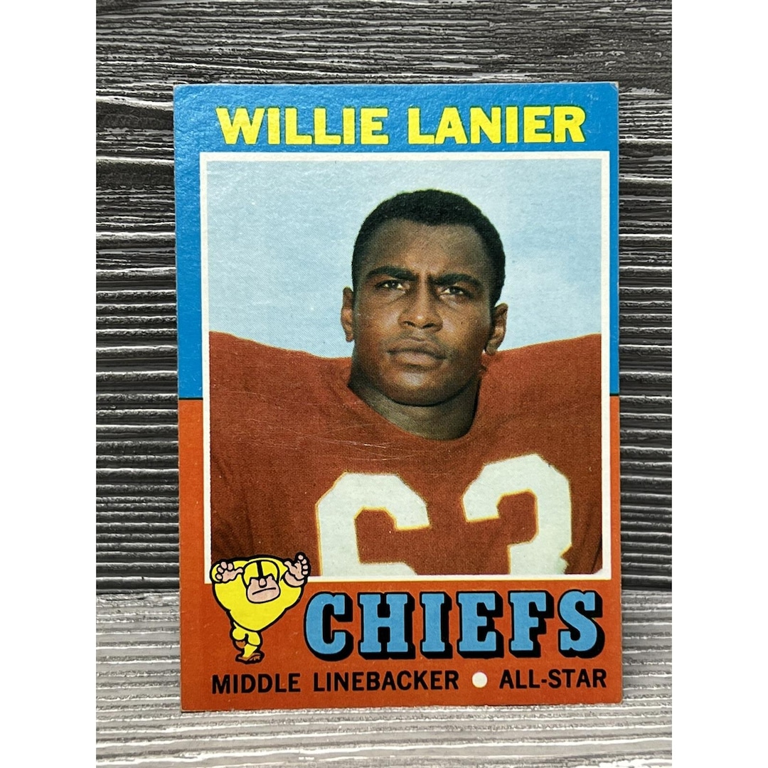 1971 Topps Football Willie Lanier RC #114 Kansas City Chiefs Vintage ...
