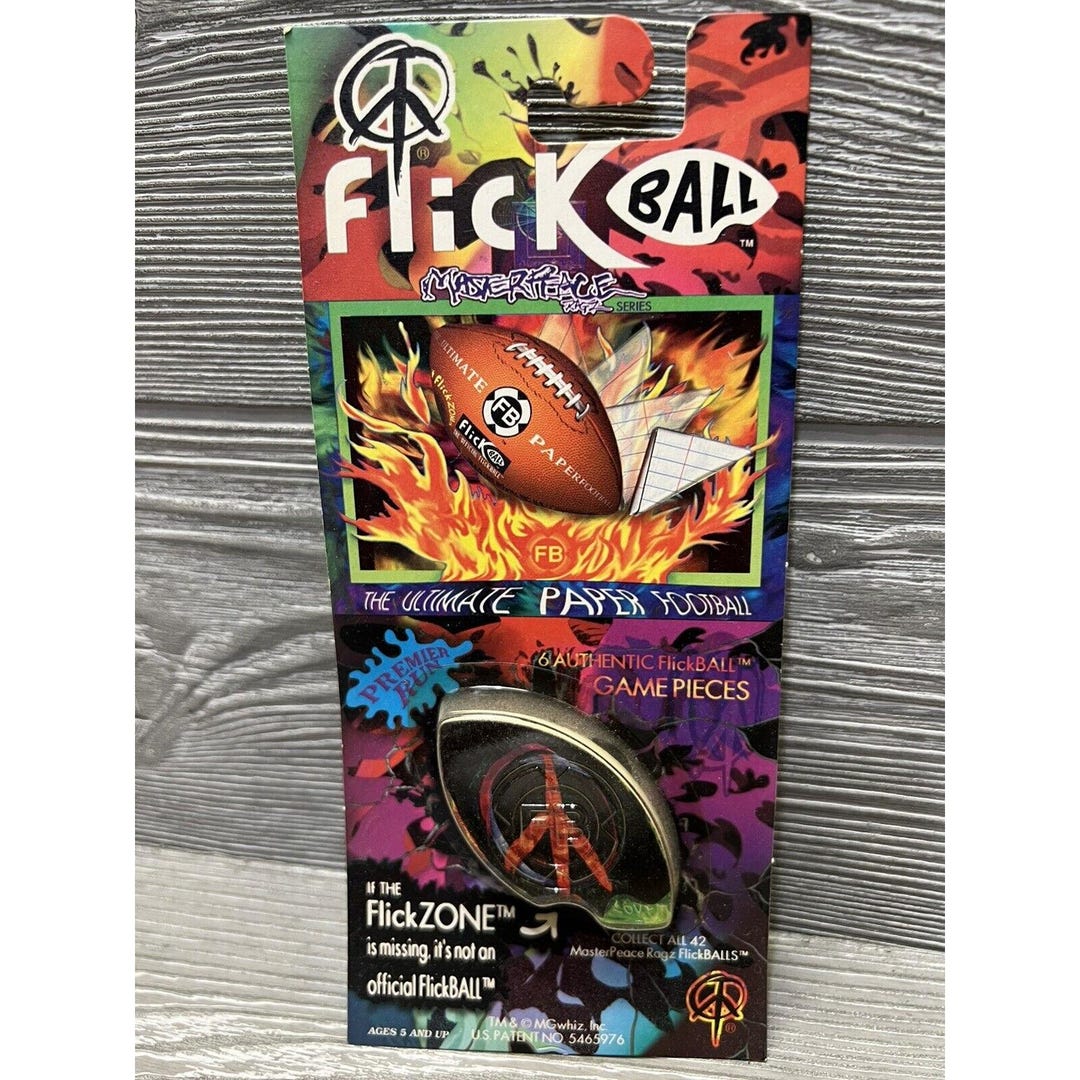 Flickball Ultimate Paper Football Pack of 6 Game Pieces Masterpeace ...