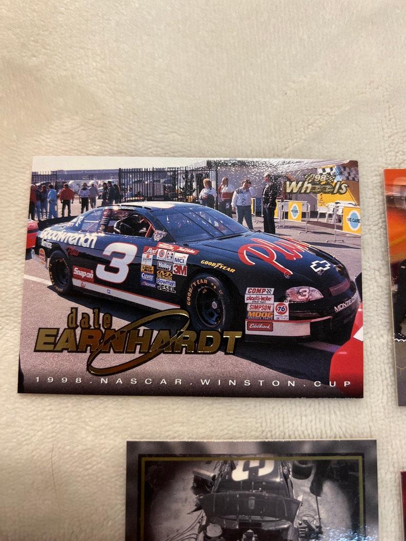 Four Dale Earnhardt 3 Car Racing Cards NASCAR - Etsy