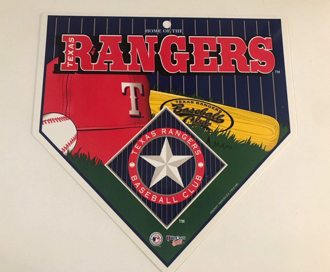 NWOT Vintage Texas Rangers Home Plate Hanging Wall Plaque - Etsy