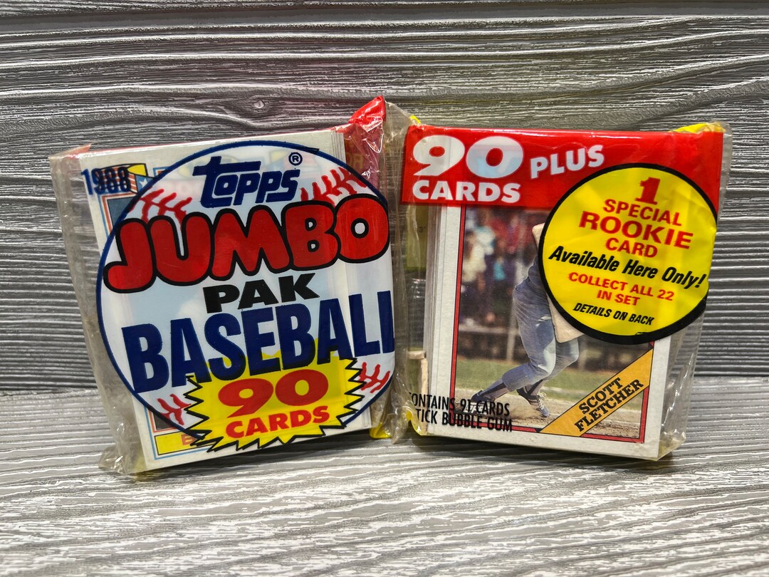 1988 Topps Baseball Jumbo Pack, MLB, Vintage Baseball Cards - Etsy