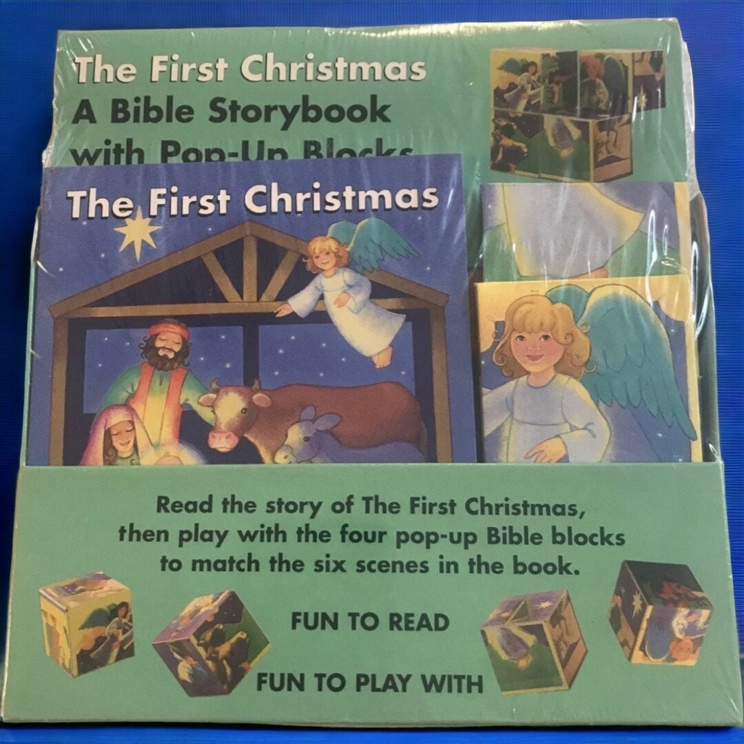 Vintage Christmas Board Book & Bible Block Set - 1997 - Etsy