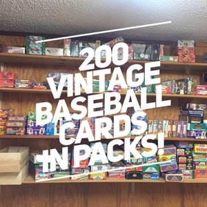 Over 200 Vintage Baseball Cards In Unopened Wax Packs - Etsy