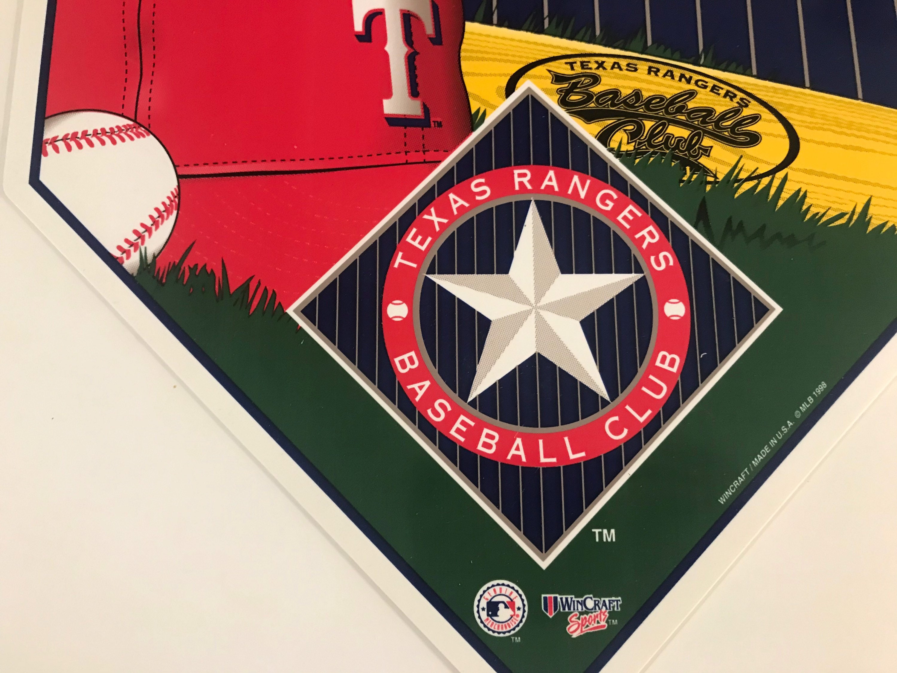 NWOT Vintage Texas Rangers Home Plate Hanging Wall Plaque - Etsy