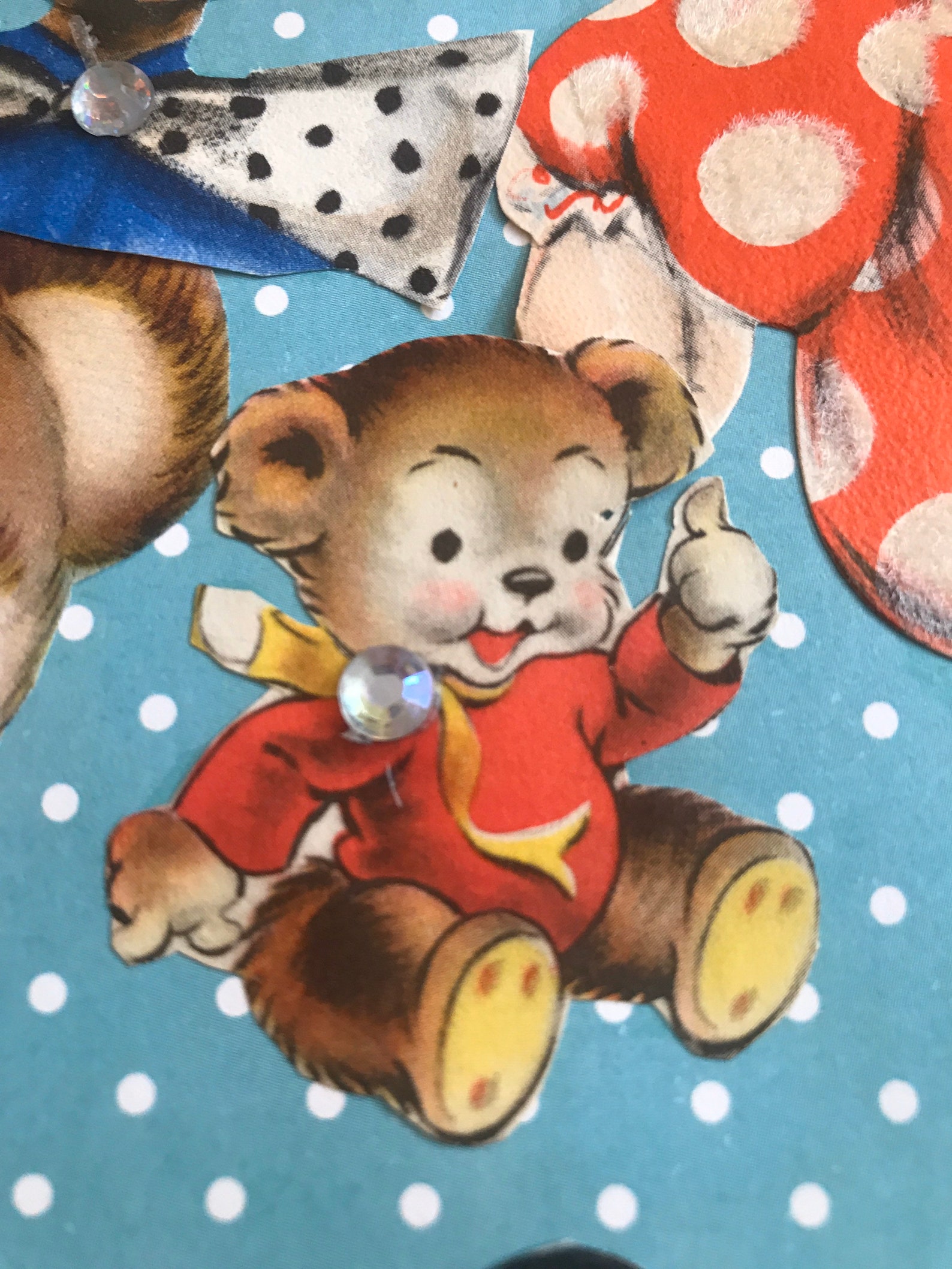 Vintage Teddy Bears Handmade Collage Wall Art Gift for Bear - Etsy