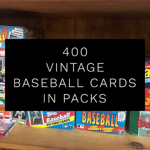 Old Baseball Cards Unopened Packs From Wax Box Vintage 100 | Etsy