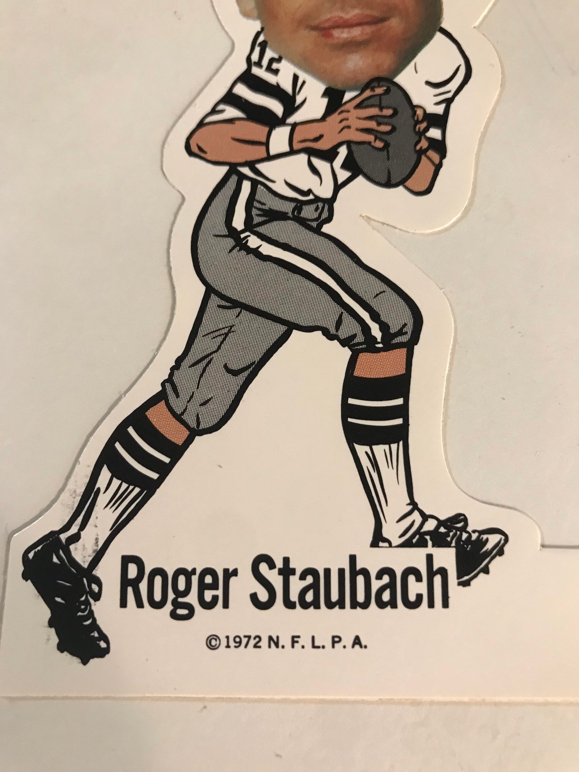 1972 NFLPA Vinyl Sticker Roger Staubach Dallas Cowboys NFL - Etsy