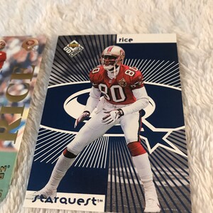 5 Different Premium Jerry Rice Cards, 49ers, Vintage NFL Football Cards ...