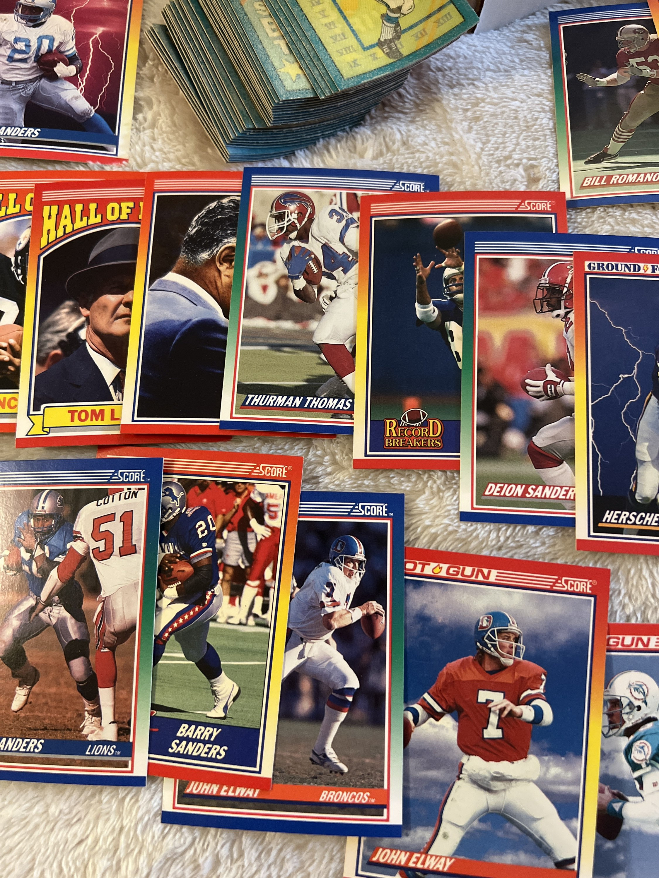 1990 Score Football Near Complete Set, Series 1 and 2, One Common ...