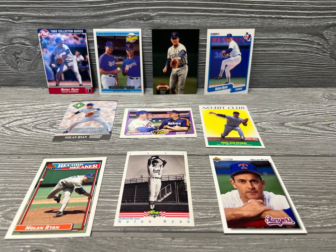 10 Different Nolan Ryan Texas Rangers Cards Vintage MLB Baseball - Etsy