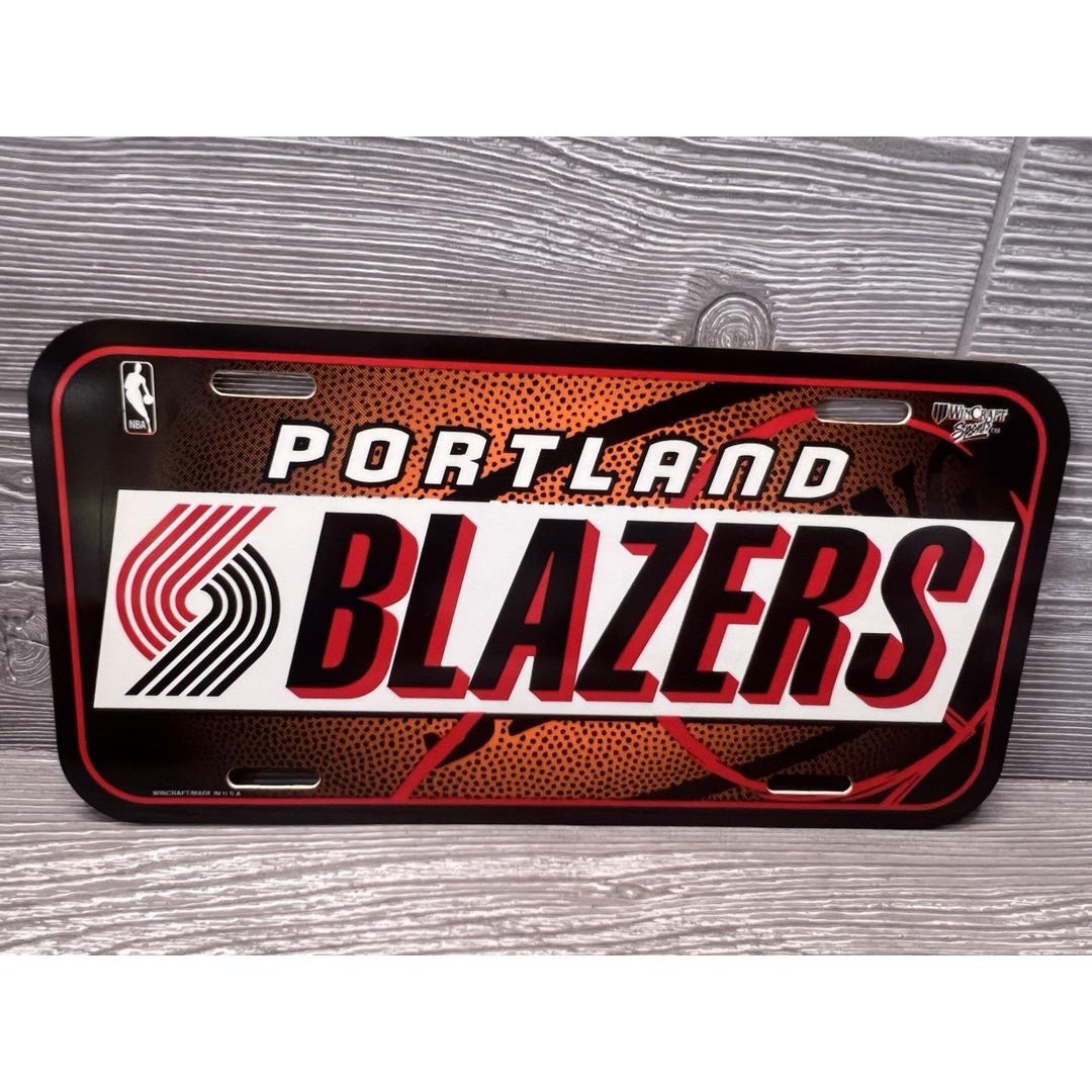 Portland Trailblazers NBA Basketball Plastic License Plate Wincraft USA ...