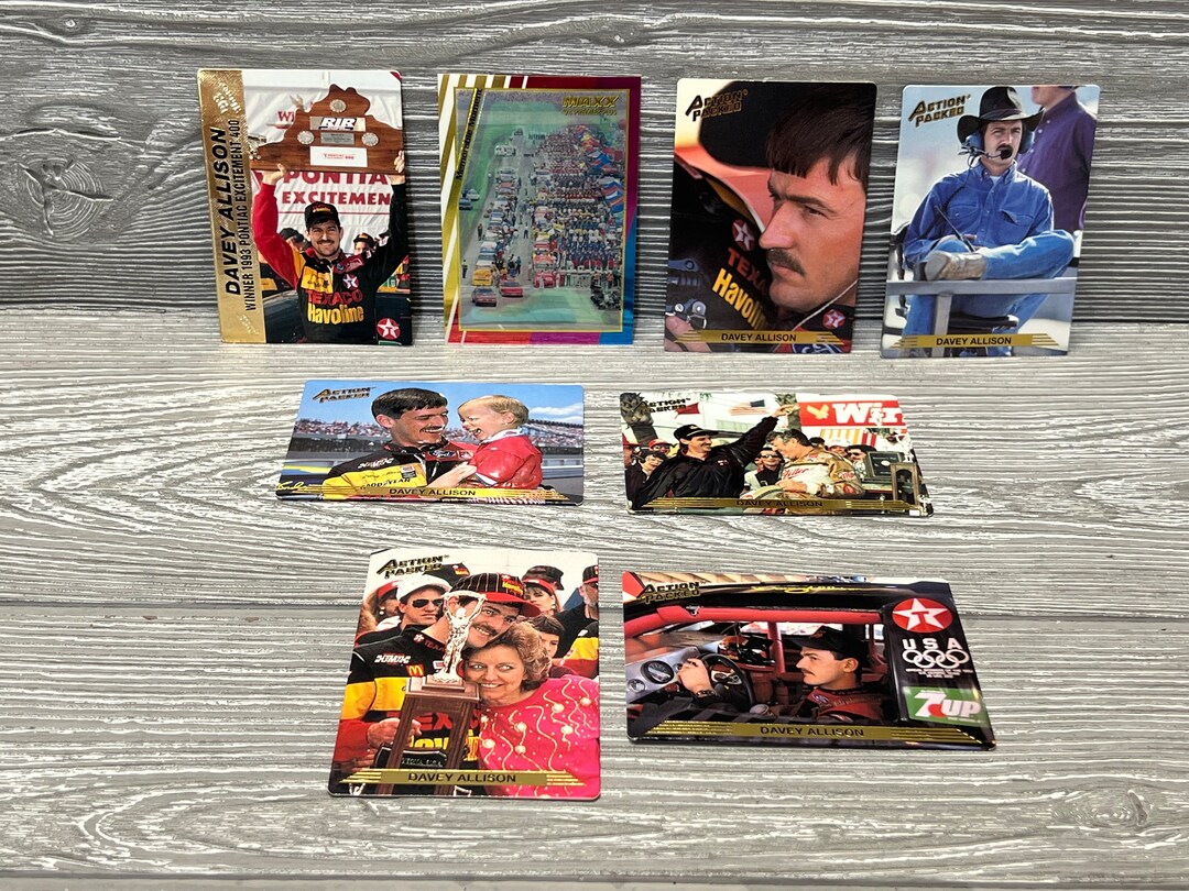 Eight Different Davey Allison Racing Cards, NASCAR - Etsy