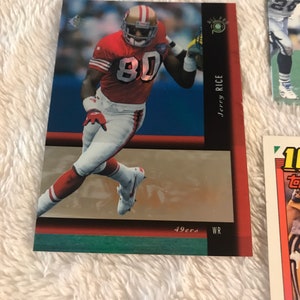 5 Different Premium Jerry Rice Cards, 49ers, Vintage NFL Football Cards ...