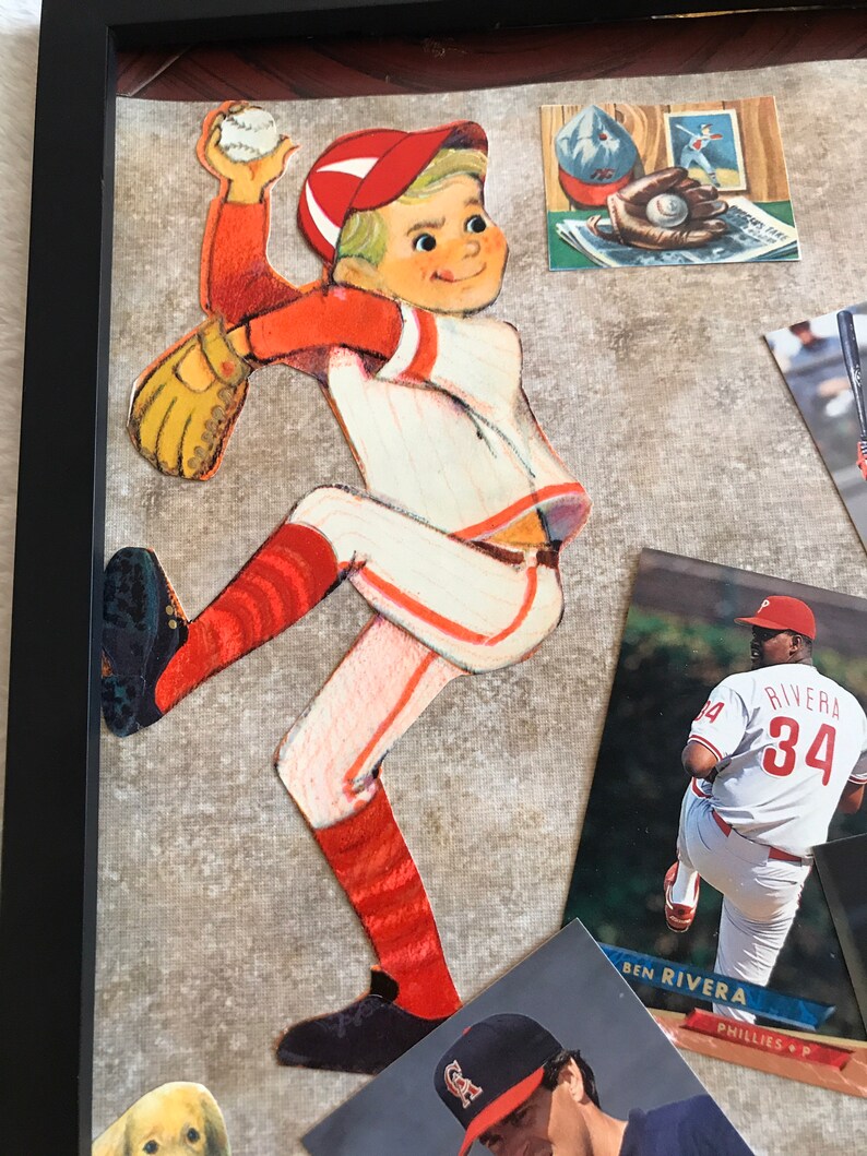 Vintage Baseball Handmade Collage Wall Decor Vintage Sports - Etsy