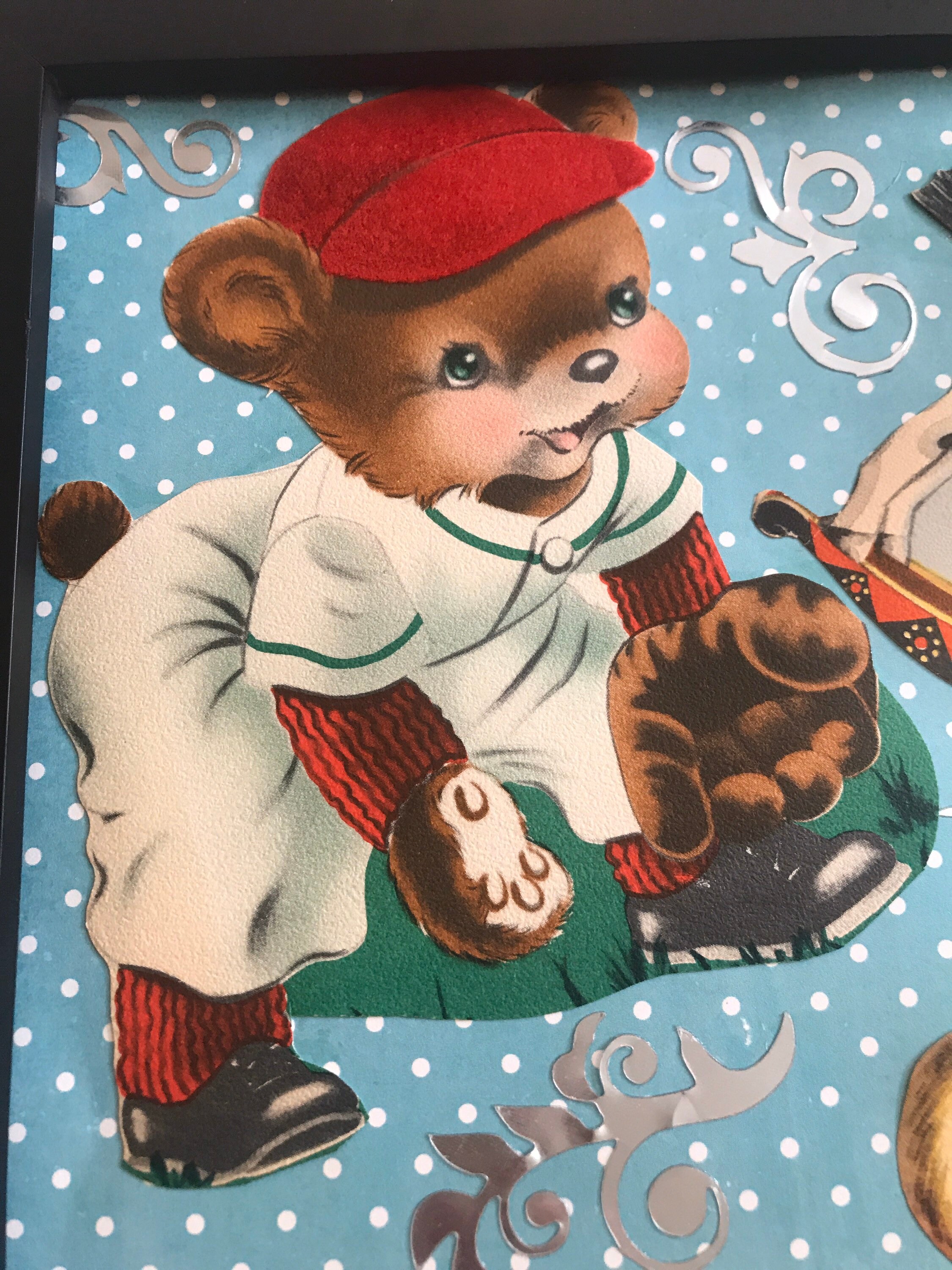 Vintage Teddy Bears Handmade Collage Wall Art Gift for Bear - Etsy