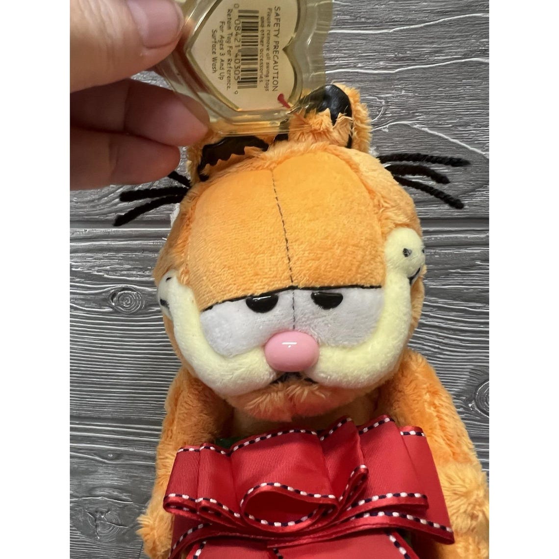 Ty Beanie Baby Garfield Cat Happy Holidays Stuffed Plush 2005 Christmas ...