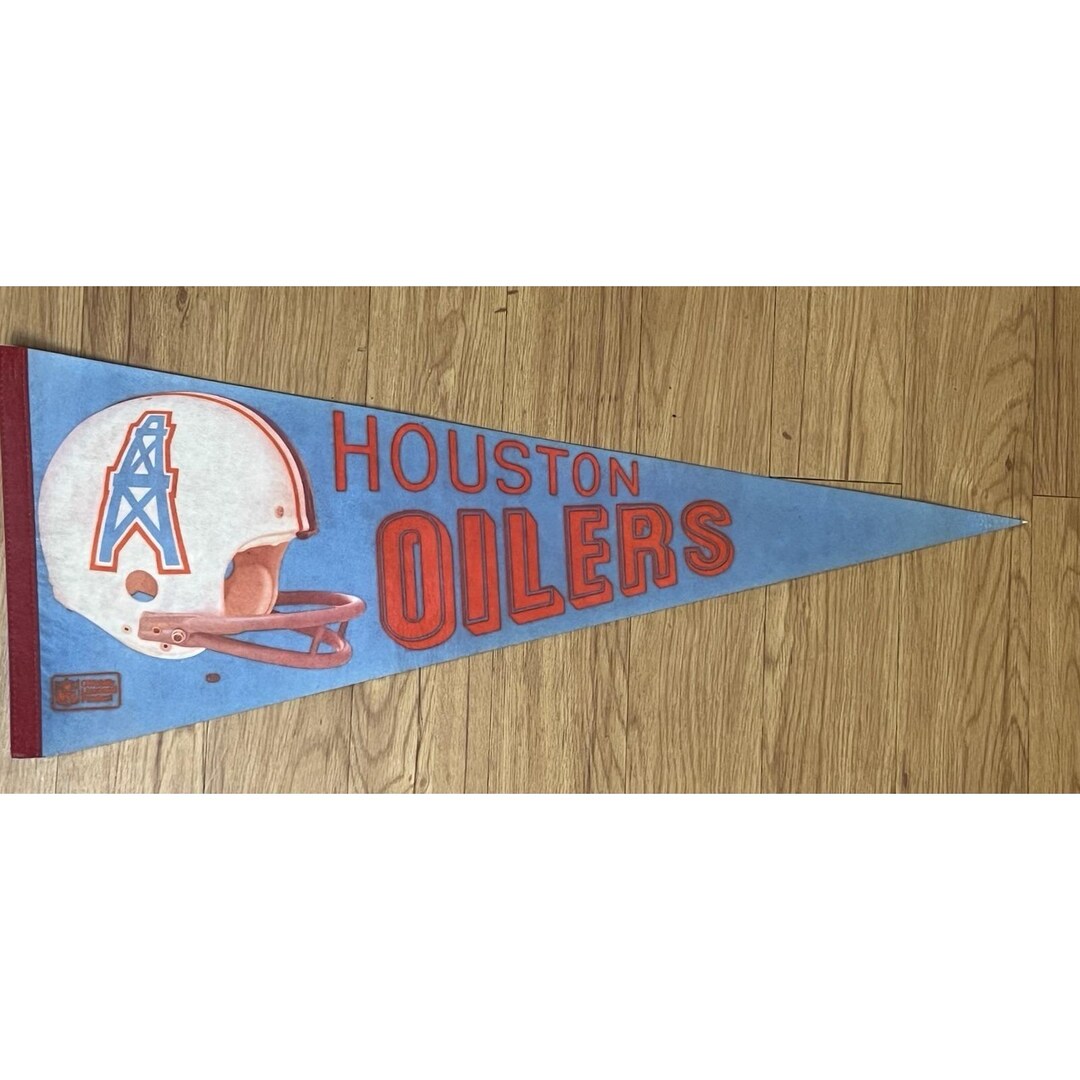Vintage Houston Oilers Full Size Pennant 1980s NFL Football Flag ...