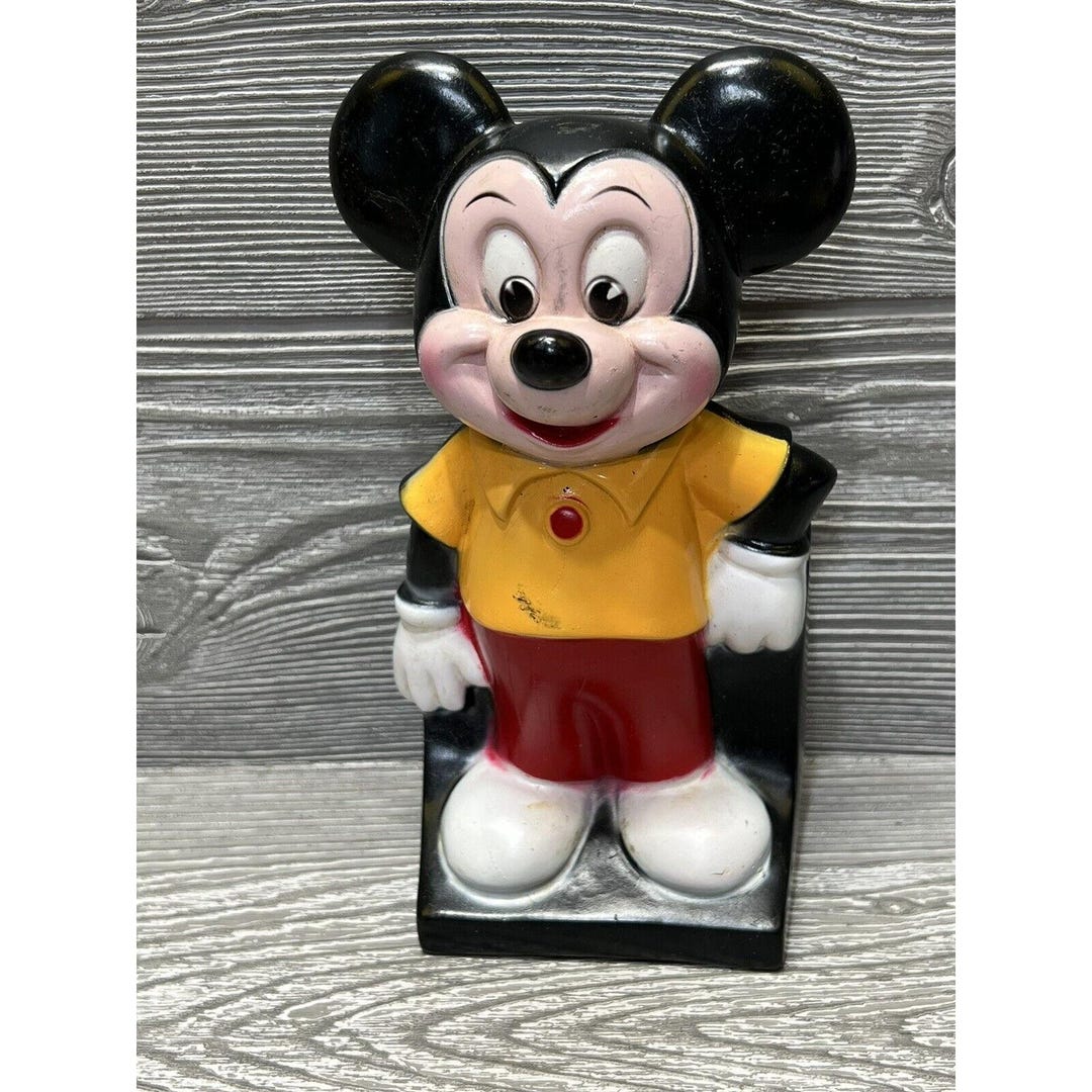 Vintage Walt Disney Mickey Mouse Plastic Bank Play Pal Plastic Inc. No ...