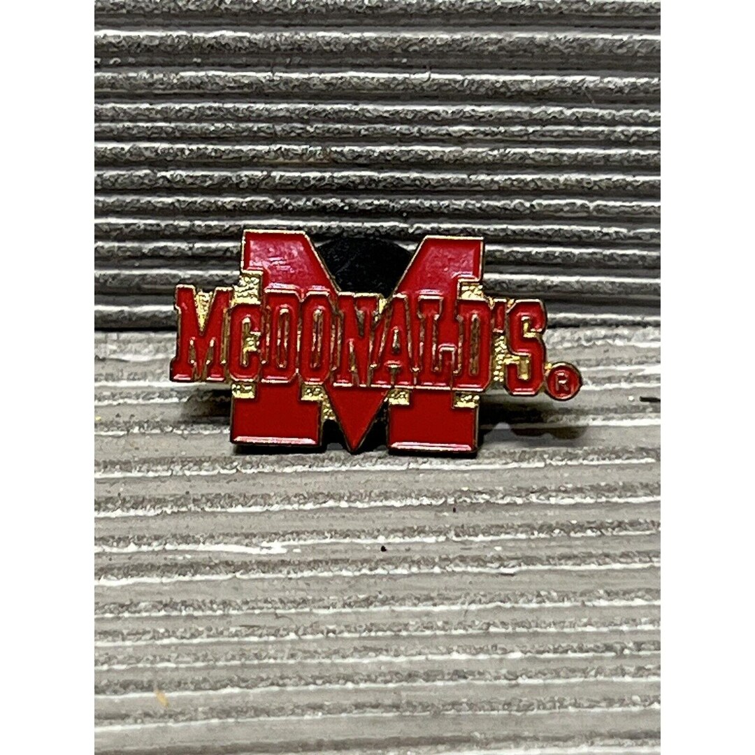 Vintage Letter M Block Print Mcdonald's Crew Employee Lapel Hat Pin ...