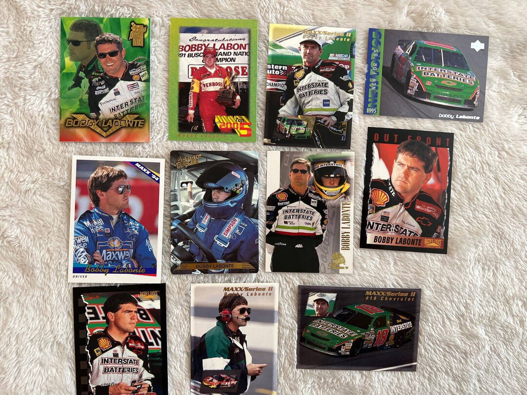 Eleven Different Bobby Labonte Racing Cards, NASCAR - Etsy