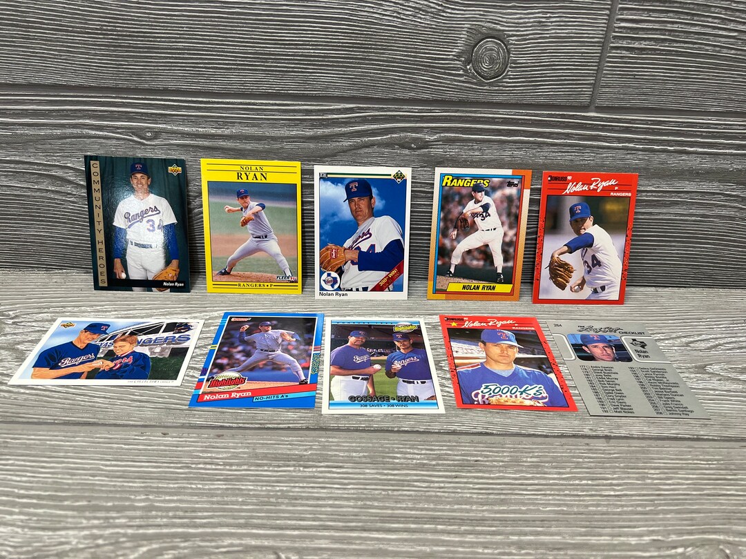 10 Different Nolan Ryan Texas Rangers Cards Vintage MLB - Etsy
