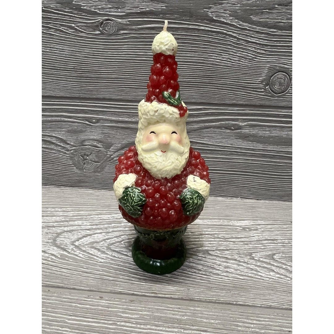 White Barn Candle Co. Christmas Santa Topiary Candle 8” Holiday Decor ...