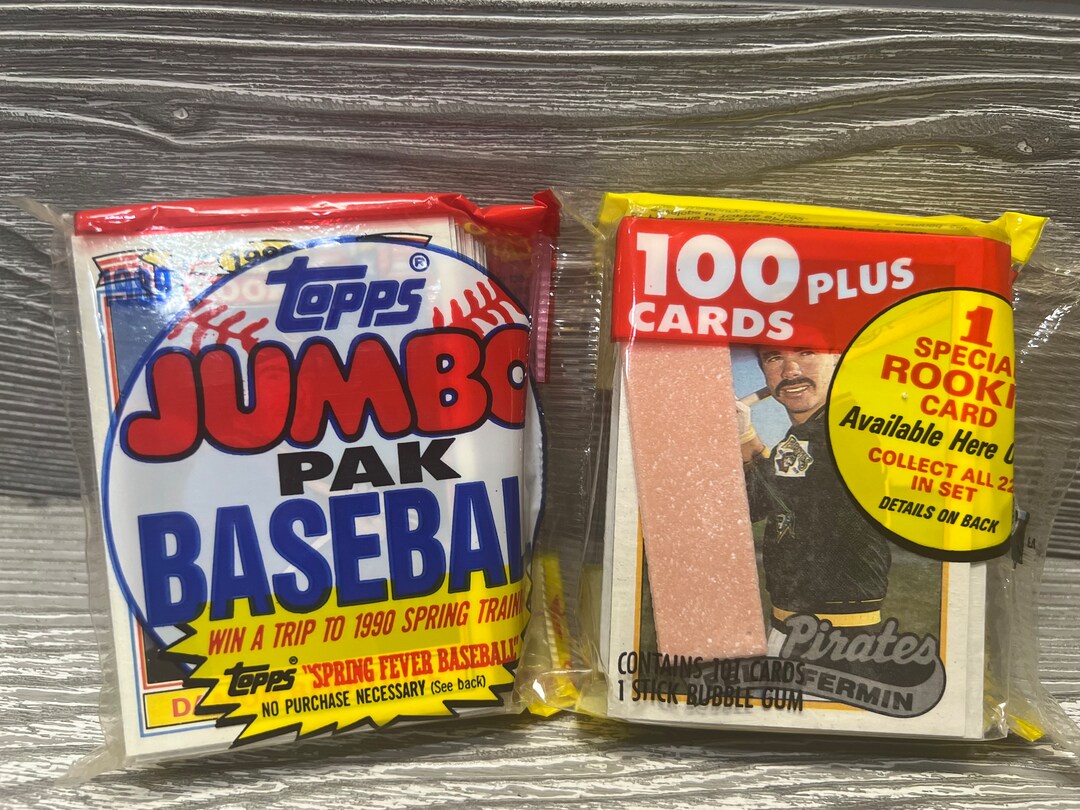 1989 Topps Baseball Jumbo Pack, MLB, Vintage Baseball Cards - Etsy