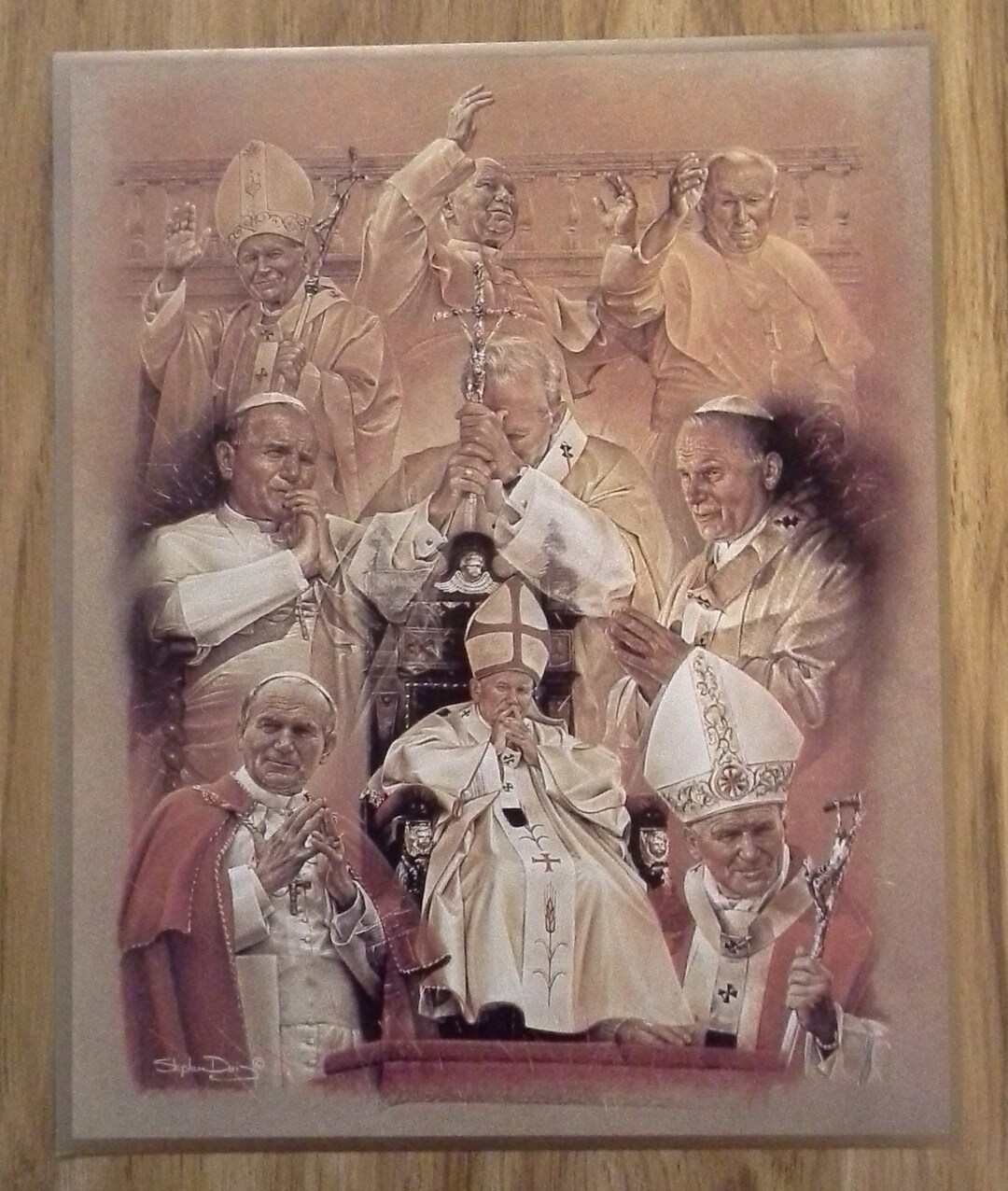 Vintage Pope St. John Paul II Print, Ready for Framing 8" X 10" Italy ...