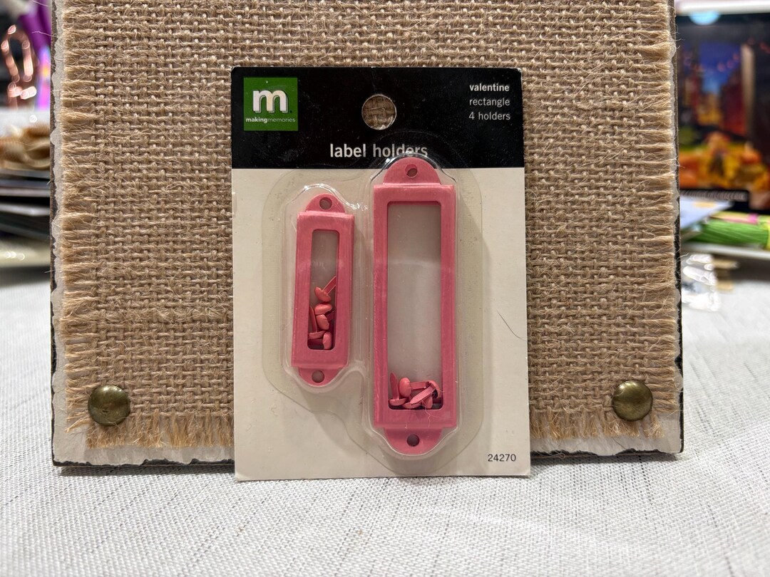 Vintage Making Memories Pink Label Holders • Valentine Rectangle Frames ...